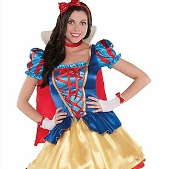 Dresses Brand New Disney Princess Snow White Adult Halloween Costume5